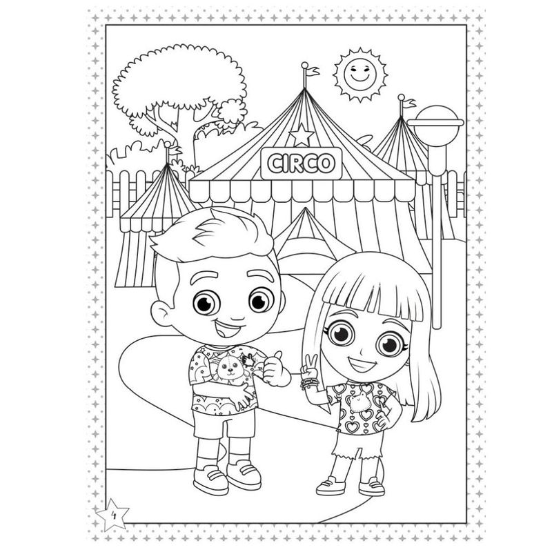 Livro De Colorir Luccas E Gi Na Escola De Circo 1 Edição Luccas